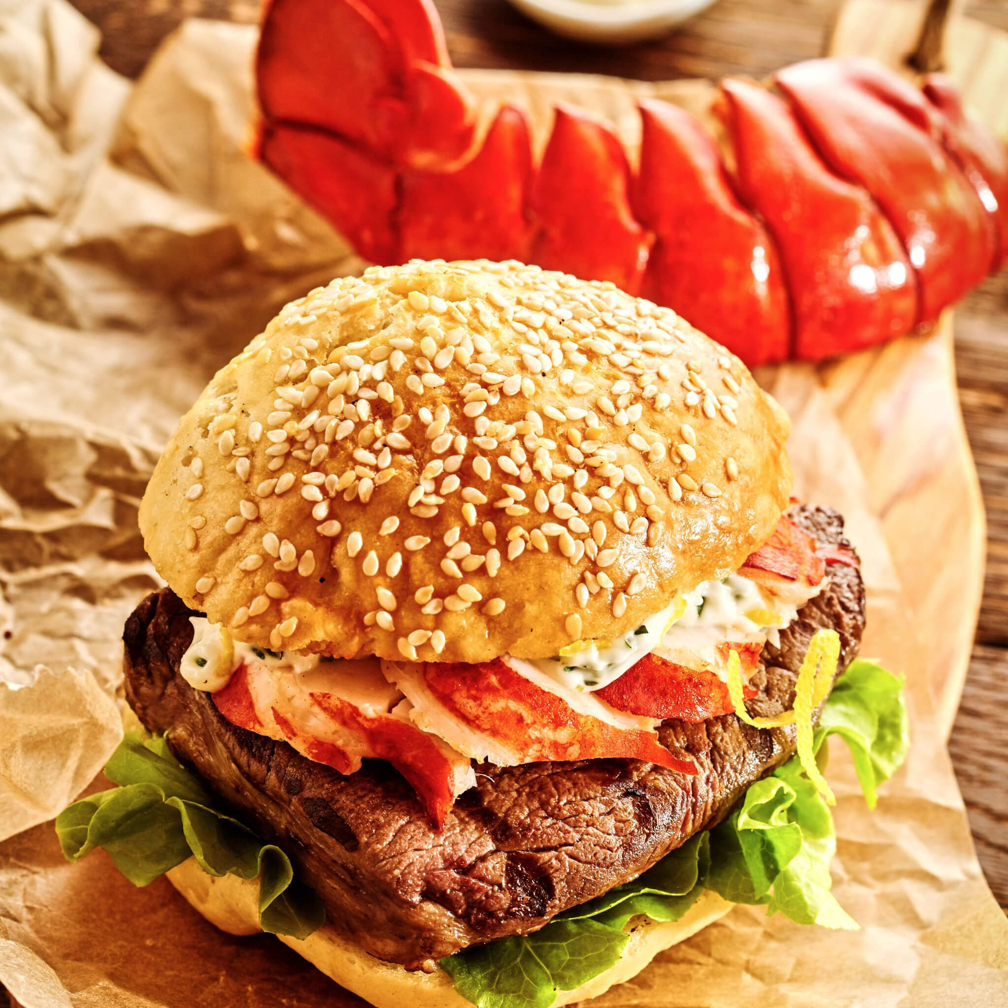 Dry Aged Surf & Turf Burgers Recipe | All Fresh Seafood
